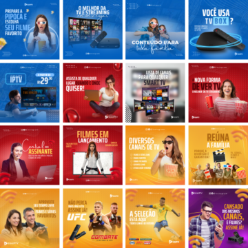 Pack IPTV - 50 artes Canva - Pack Do Design